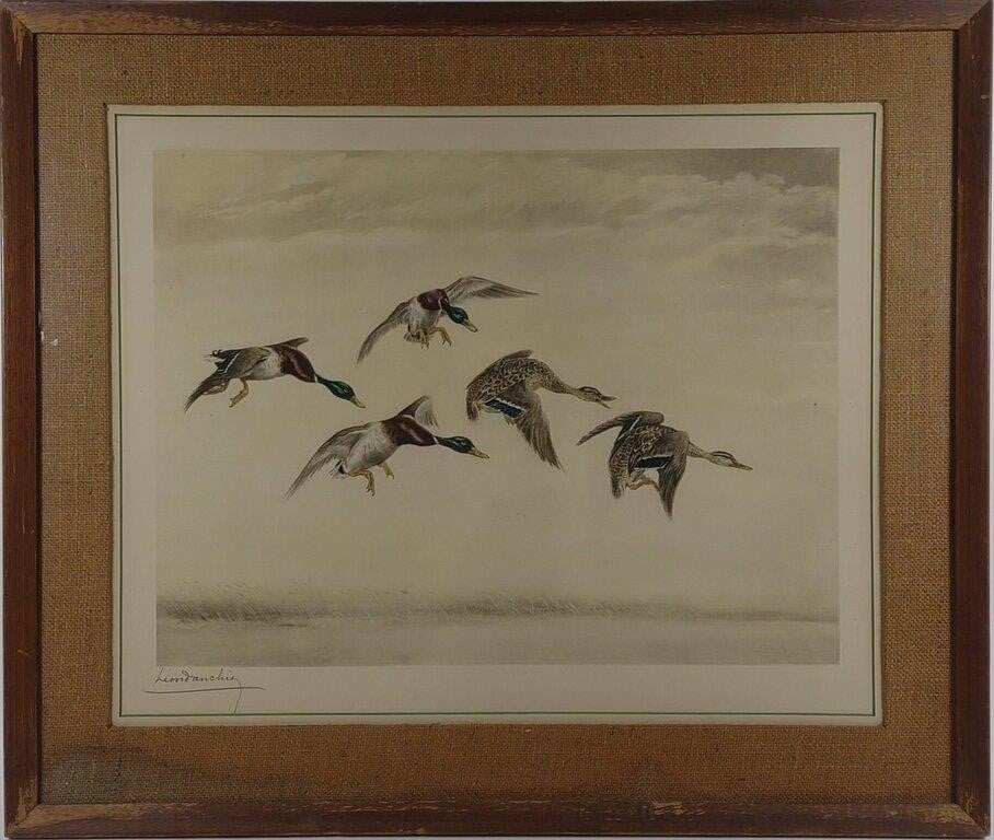 Leon Danchin | Leon Danchin Signed Duck Etching w/ COA (20) | MutualArt