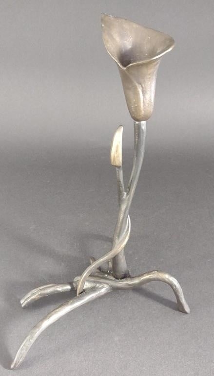 Scott Nelles | Scott Nelles 1986 Bronze Lily Sculpture (1986) | MutualArt