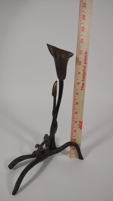 Scott Nelles | Scott Nelles 1986 Bronze Lily Sculpture (1986) | MutualArt