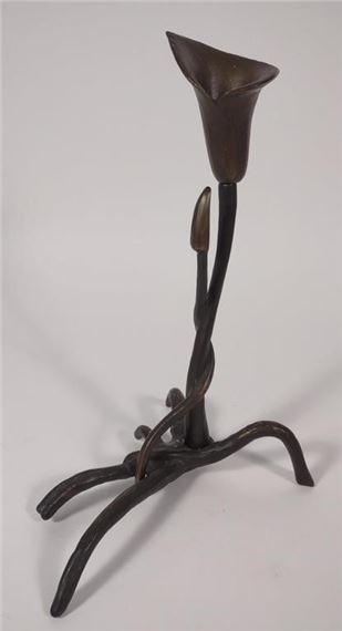 Scott Nelles | Scott Nelles 1986 Bronze Lily Sculpture (1986) | MutualArt