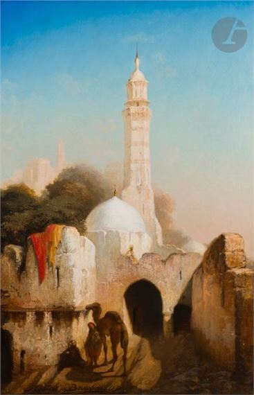 Anatole Henri de Beaulieu | Chamelier in front of the great mosque ...