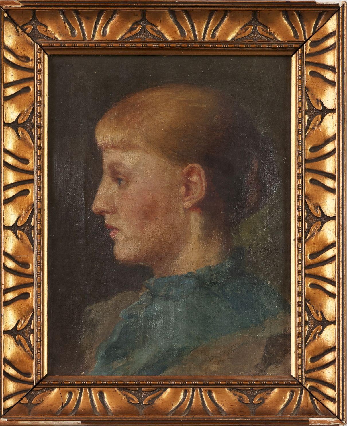 Louis Katzenstein | Profilportraet einer jungen Frau (1894) | MutualArt