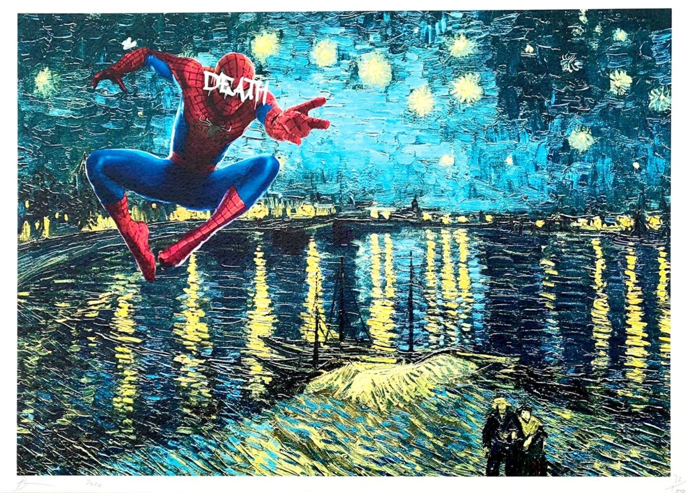 Death NYC | Spiderman Starry Night (2020) | MutualArt