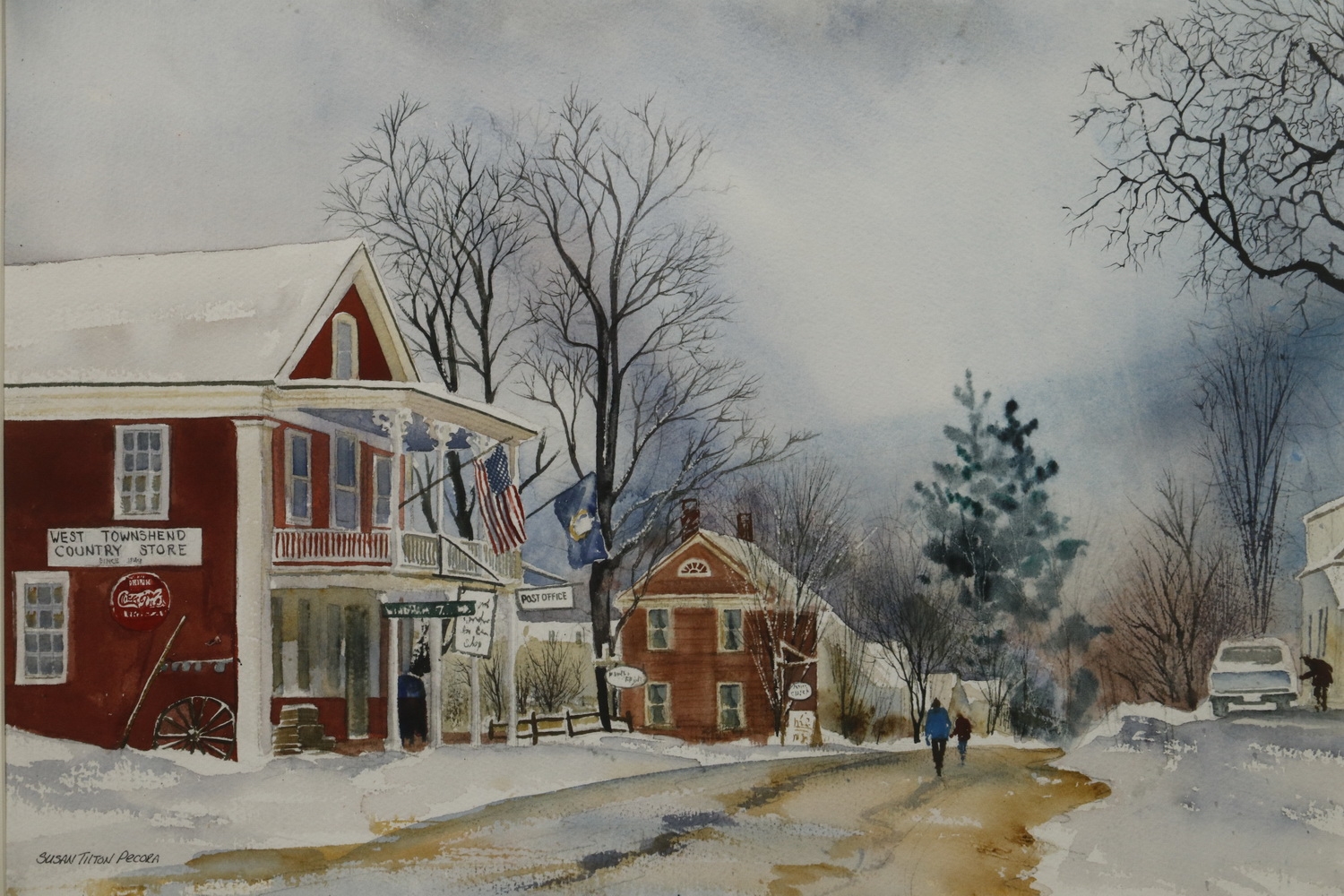 Susan Tilton Pecora | West Townshend Country Store a winter street ...