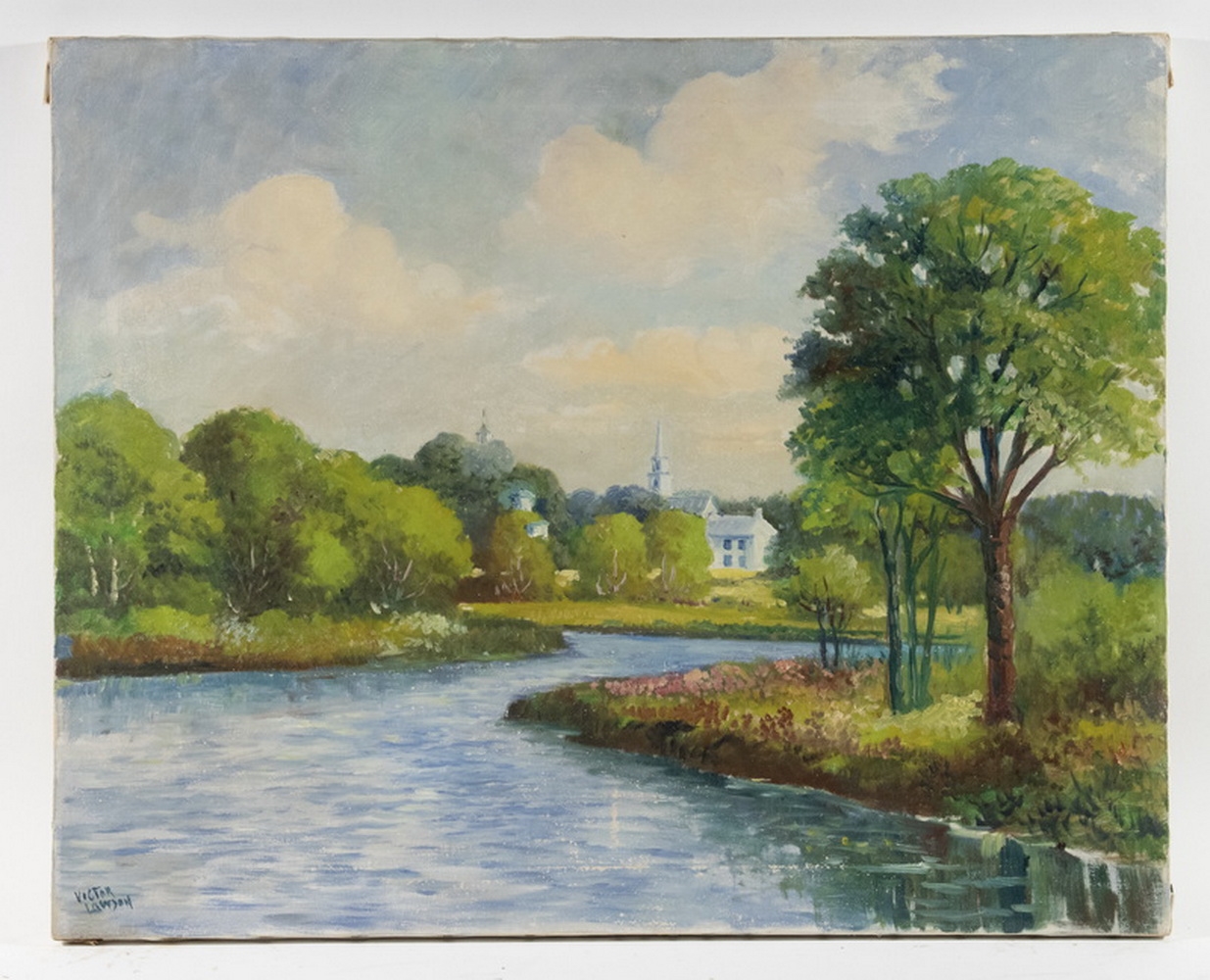 Victor Lawson | New England River Landscape | MutualArt