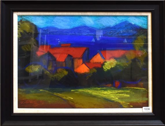 John Mackie | Red rooftops (1993) | MutualArt