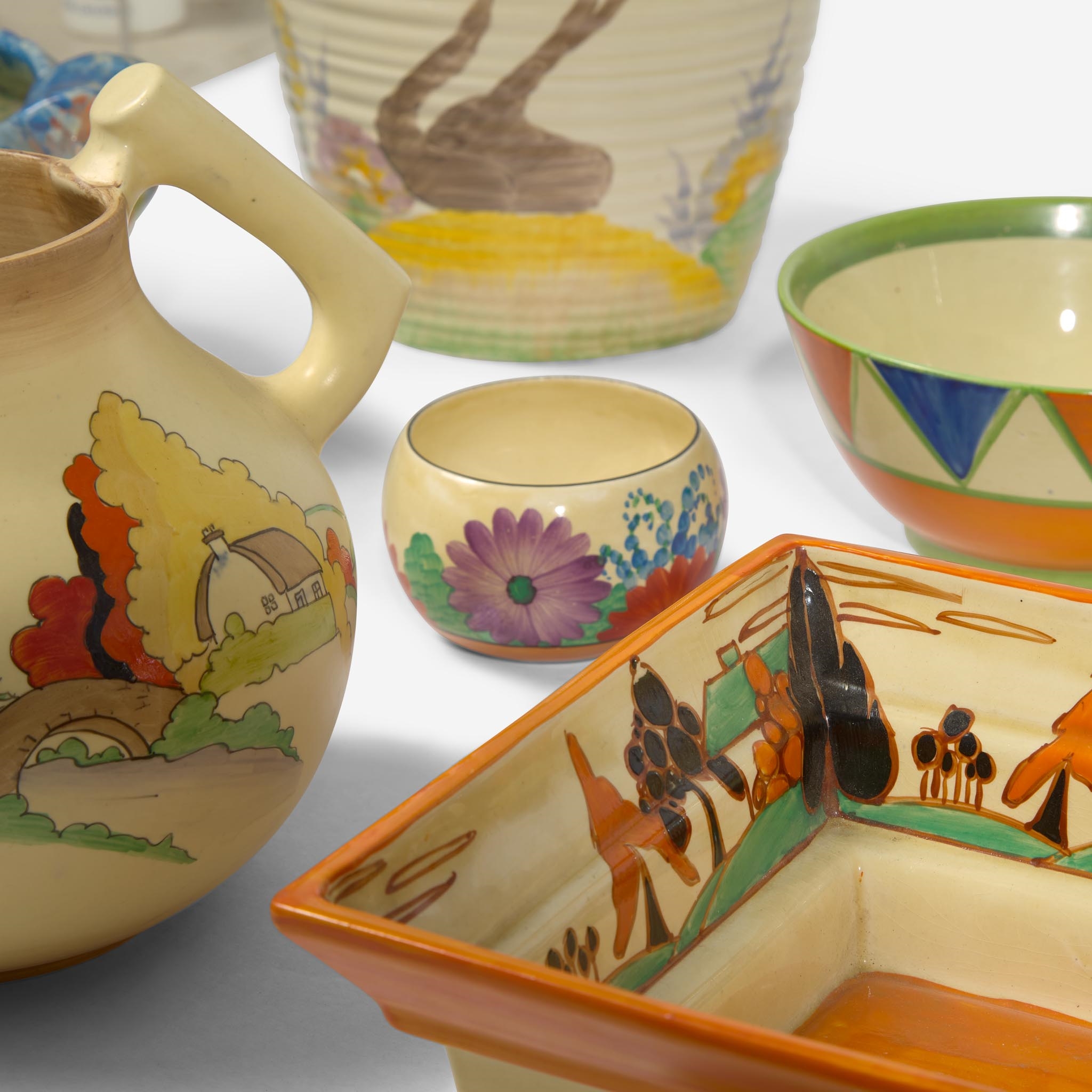 Clarice Cliff | Group of Bizarre and Fantasque Art Deco Pottery, UK ...