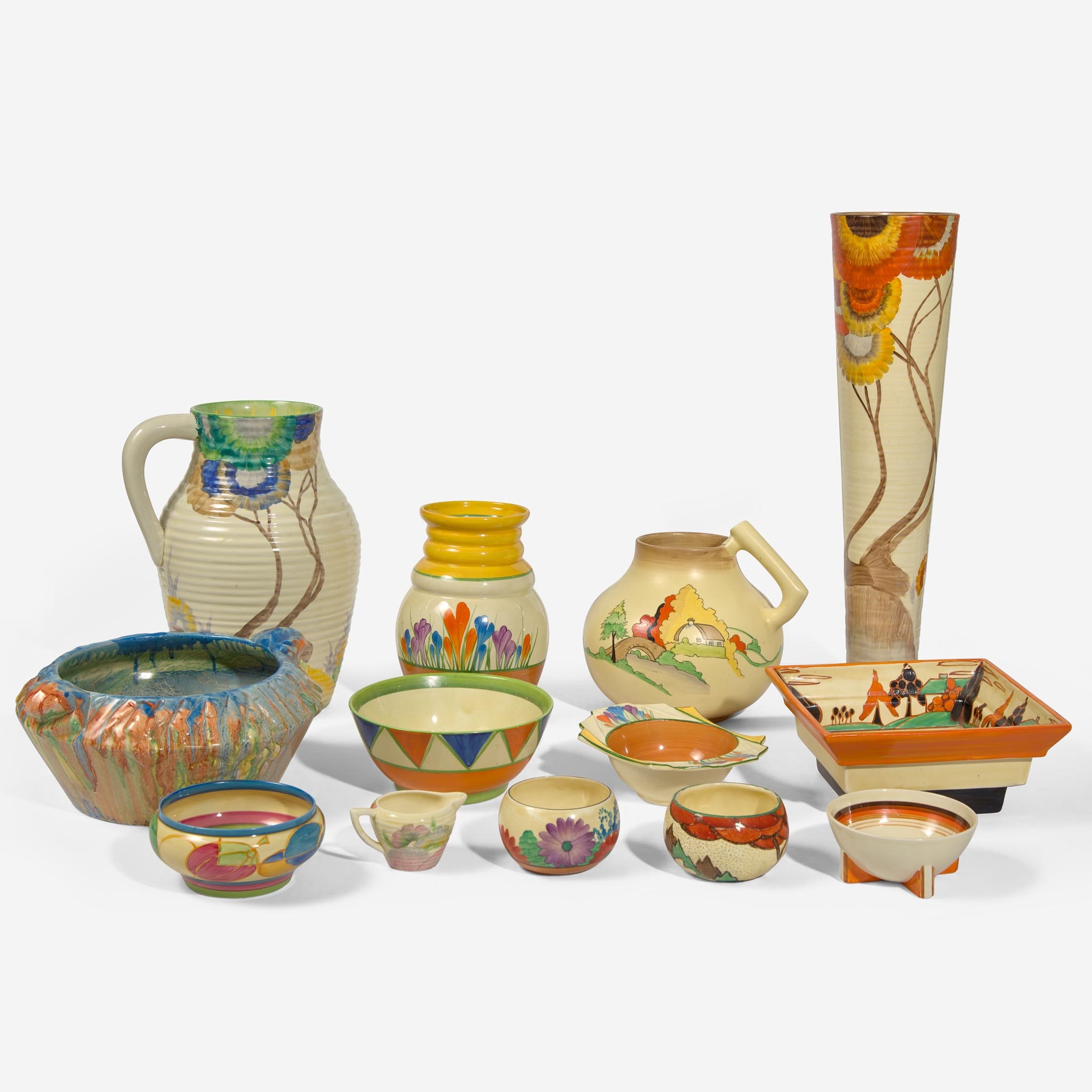 Clarice Cliff | Group of Bizarre and Fantasque Art Deco Pottery, UK ...