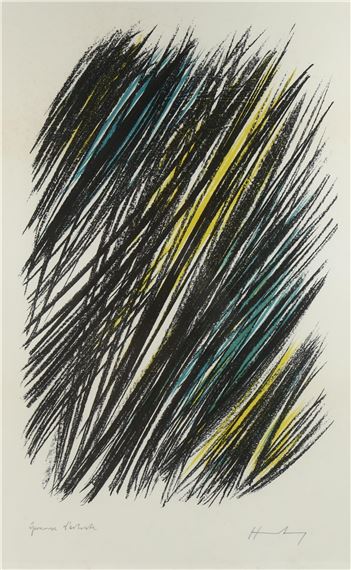 Hans Hartung | 1957 iconic award winning original lithograph (1957 ...