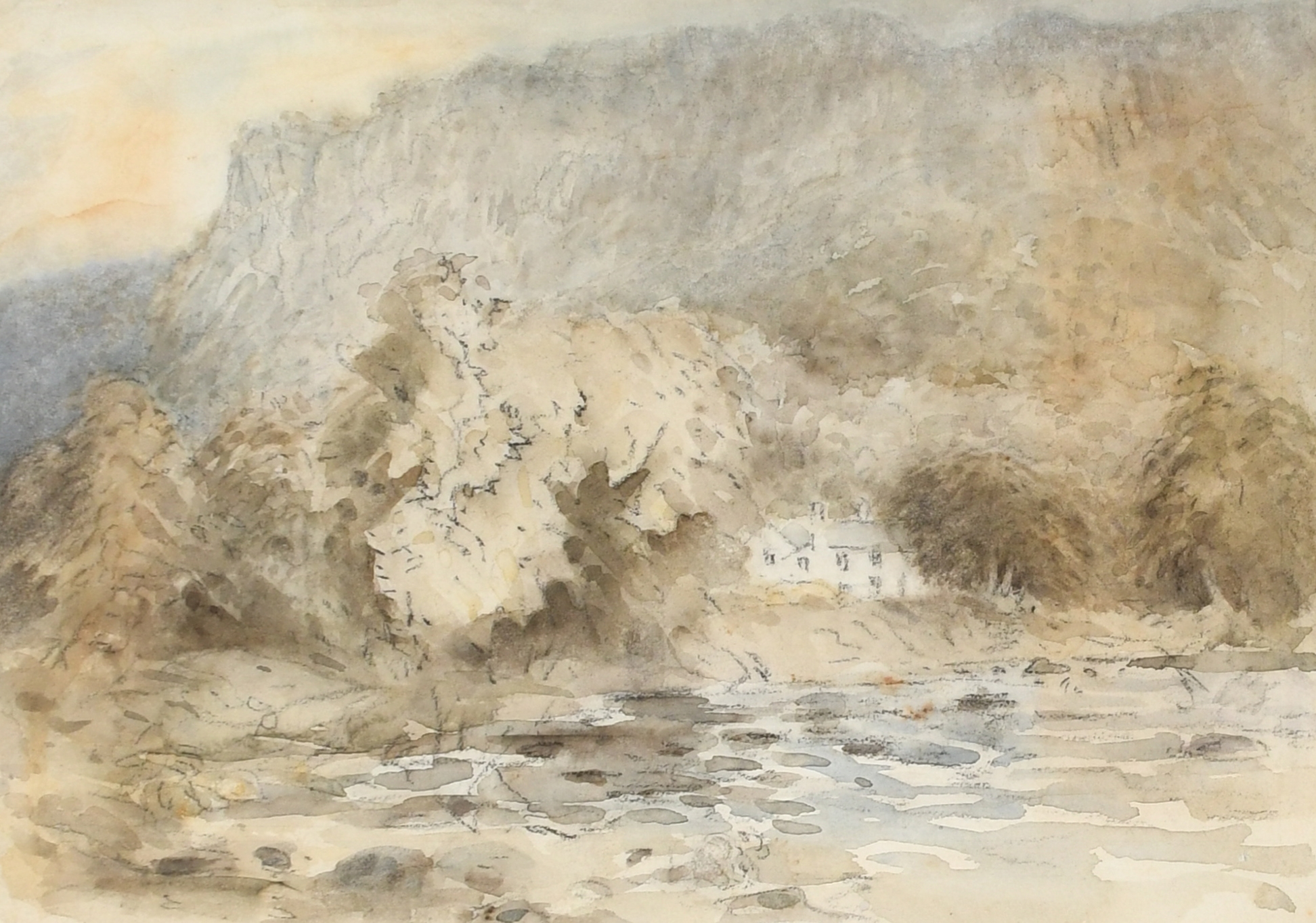 David Cox Sr. | A track in the Welsh mountains | MutualArt