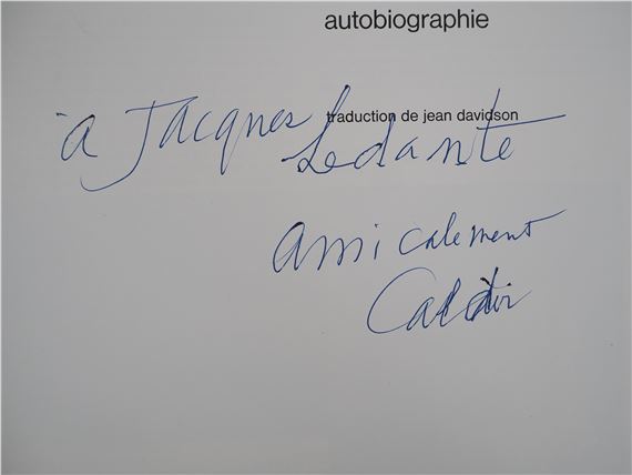 Alexander Calder | Autograph dedication and three lithographs | MutualArt