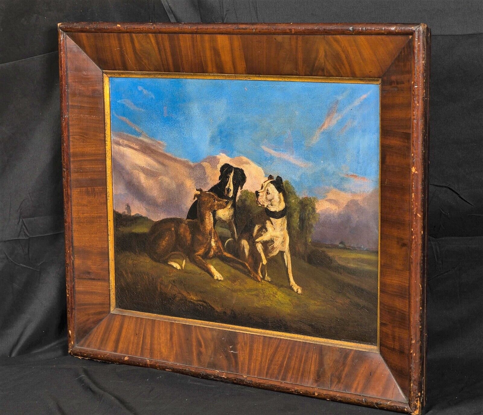 Edwin Landseer | SCENE OF THREE DOGS IN A LANDSCAPE OIL PAINTING (19th ...
