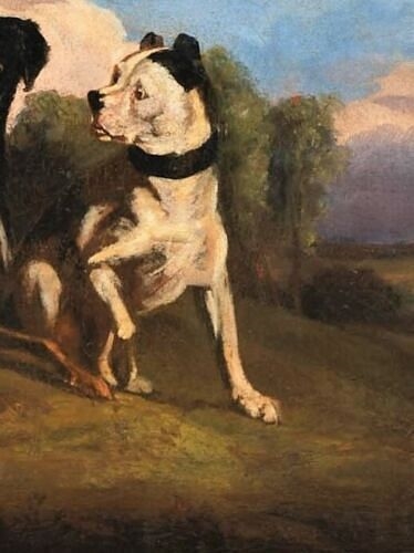 Edwin Landseer | SCENE OF THREE DOGS IN A LANDSCAPE OIL PAINTING (19th ...