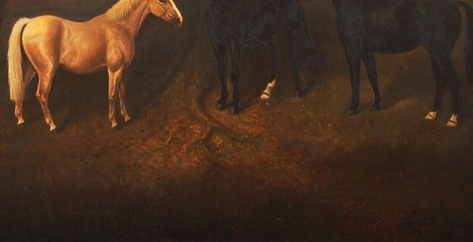Herbert H. St. John Jones | PORTRAIT OF 4 CHESHIRE PONIES OIL PAINTING ...