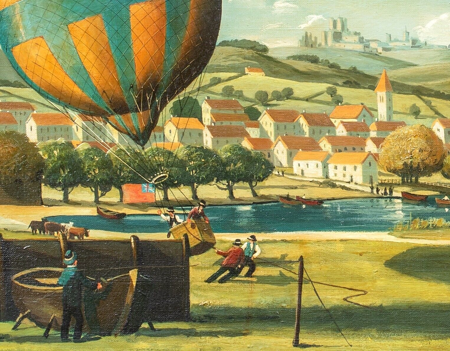 W. H. Newton | VIEW OF A TOWN OIL PAINTING (19th Century) | MutualArt