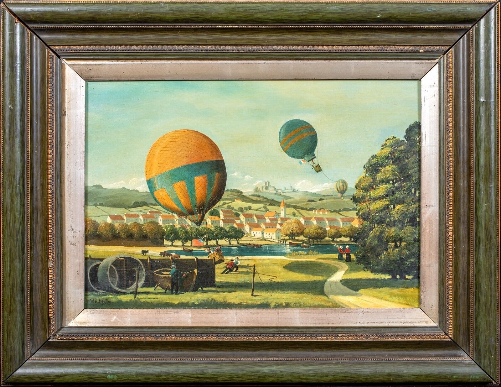 W. H. Newton | VIEW OF A TOWN OIL PAINTING (19th Century) | MutualArt