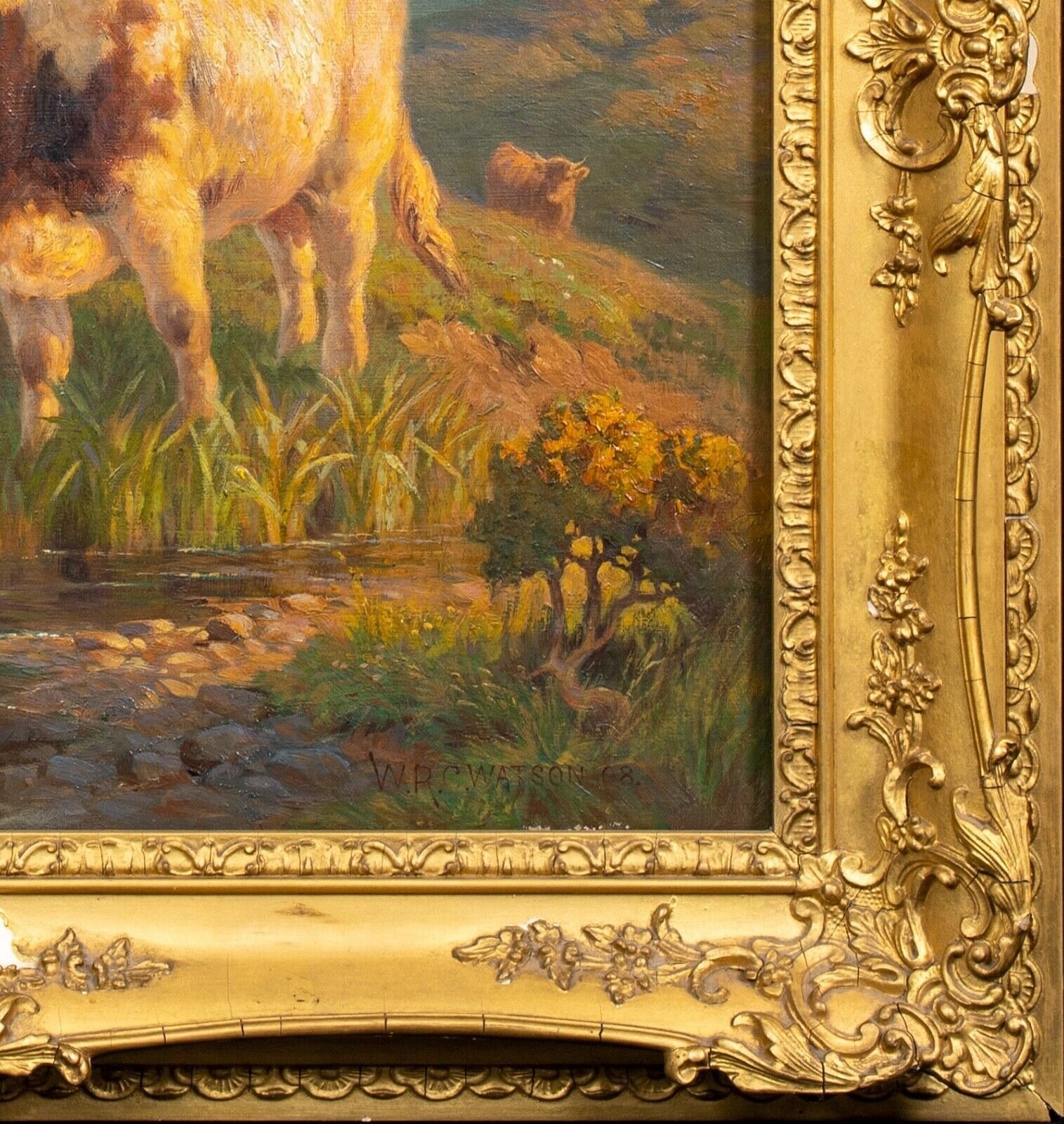 William Watson | SCENE OF CATTLE ON THE CLIFFS | MutualArt