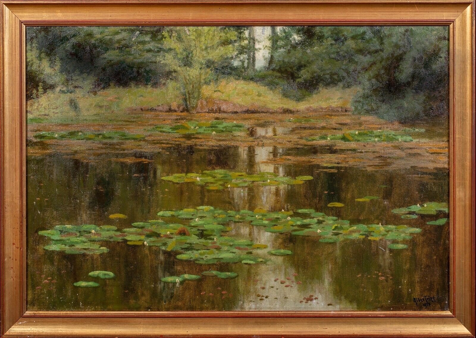Herbert Alker Tripp | THE LILY POND OIL PAINTING (20th Century) | MutualArt