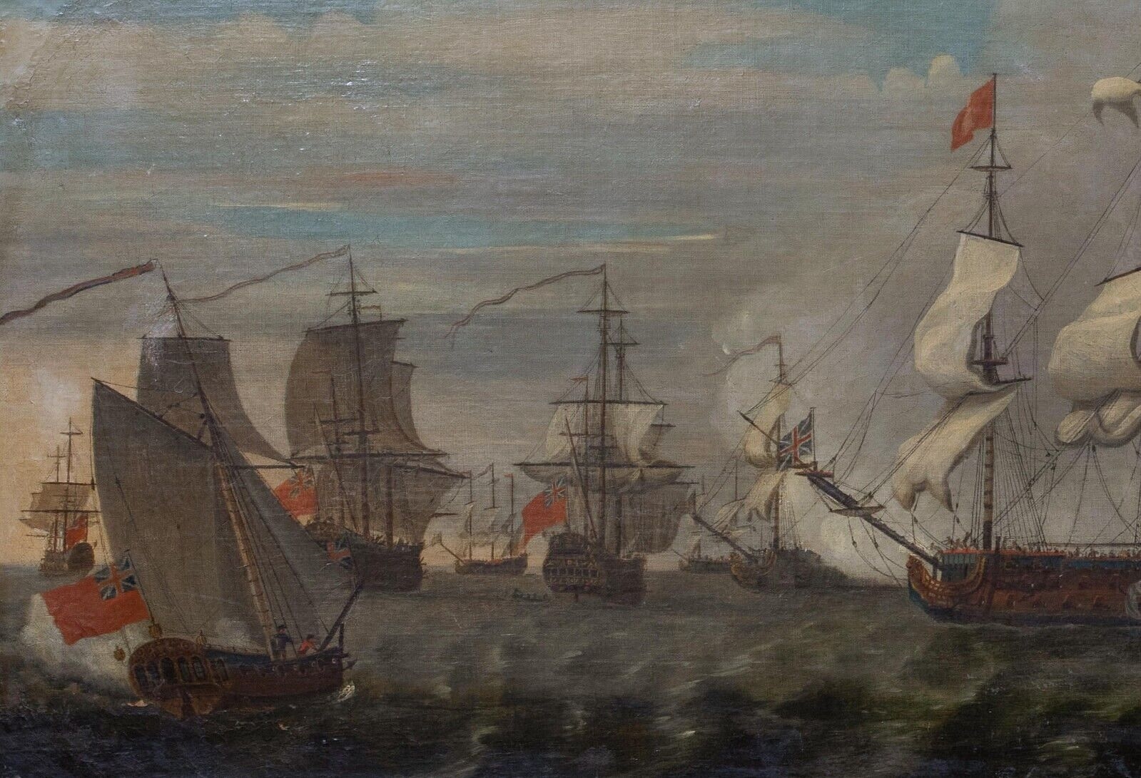 Peter Monamy | THE BATTLE OF CAPE FINISTERRE OIL PAINTING (18th Century ...
