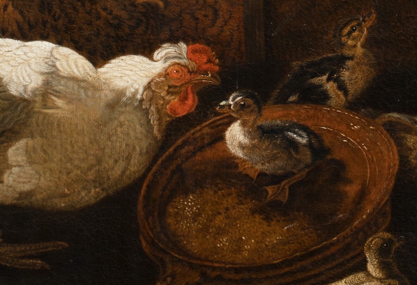 Pieter Casteels III | SCENE OF CHICKENS AND CHICKS ON A FARM OIL ...