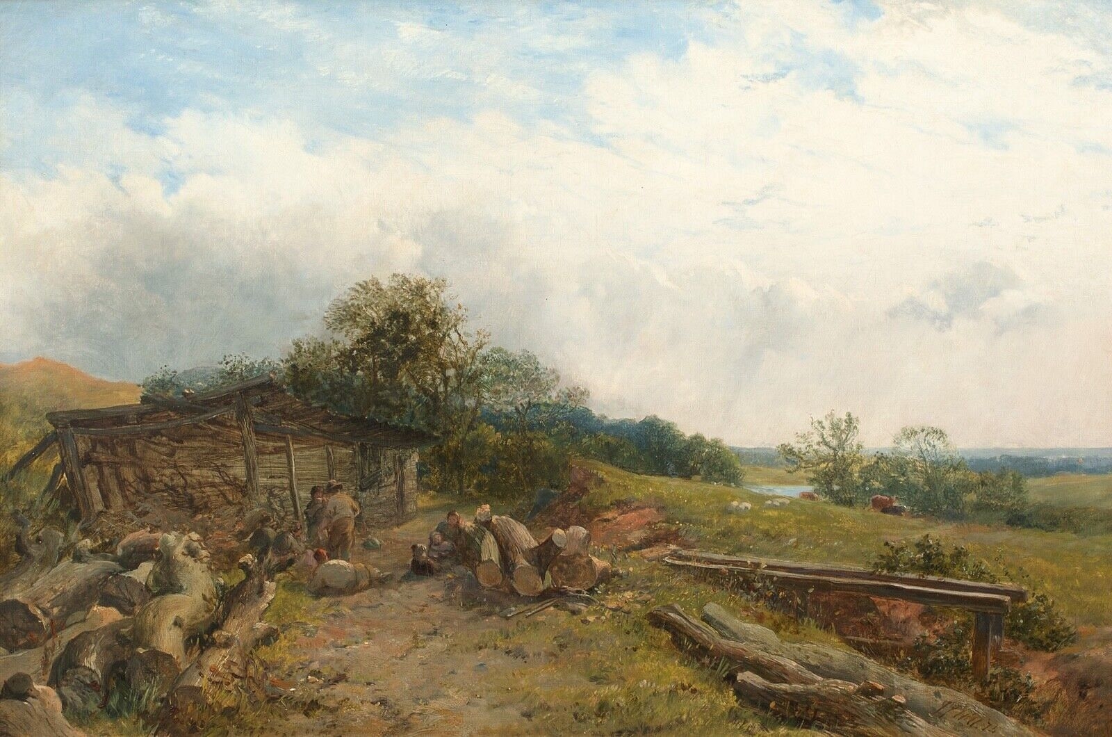 James Hill | THE LOGGERS REST OIL PAINTING (19th Century) | MutualArt