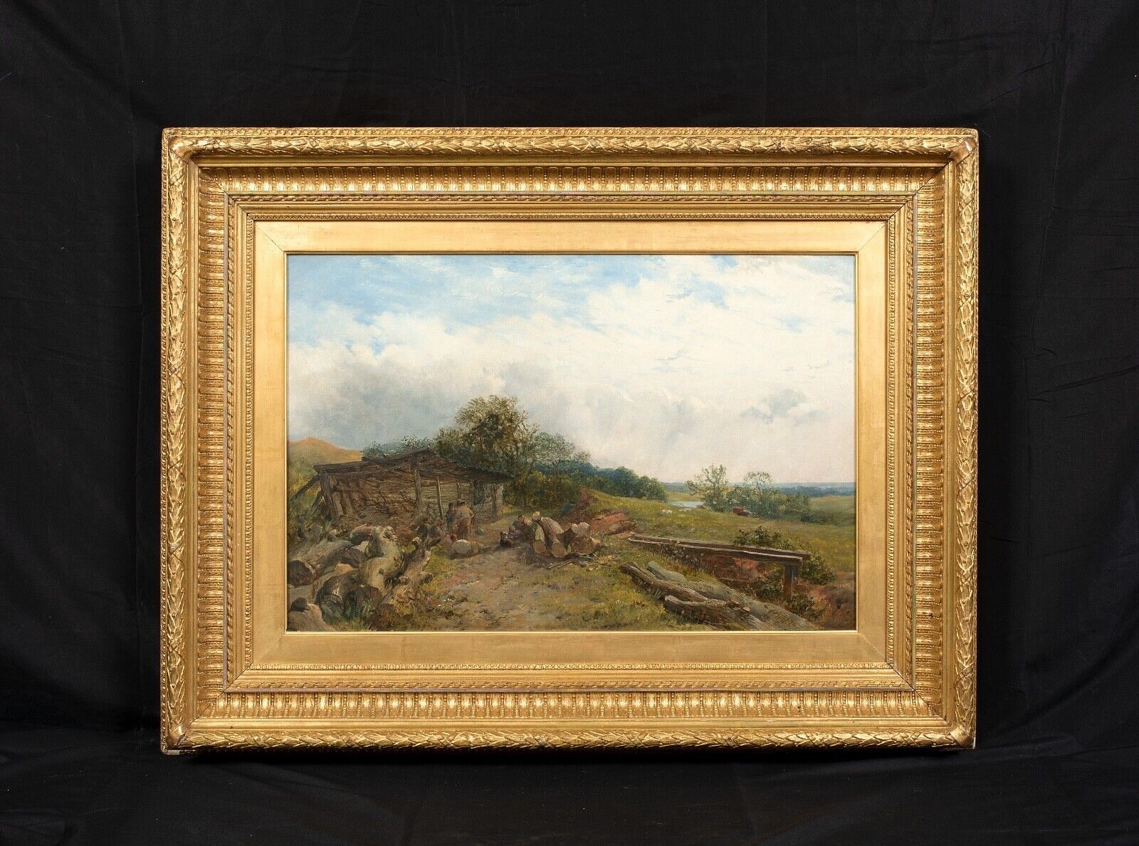 James Hill | THE LOGGERS REST OIL PAINTING (19th Century) | MutualArt