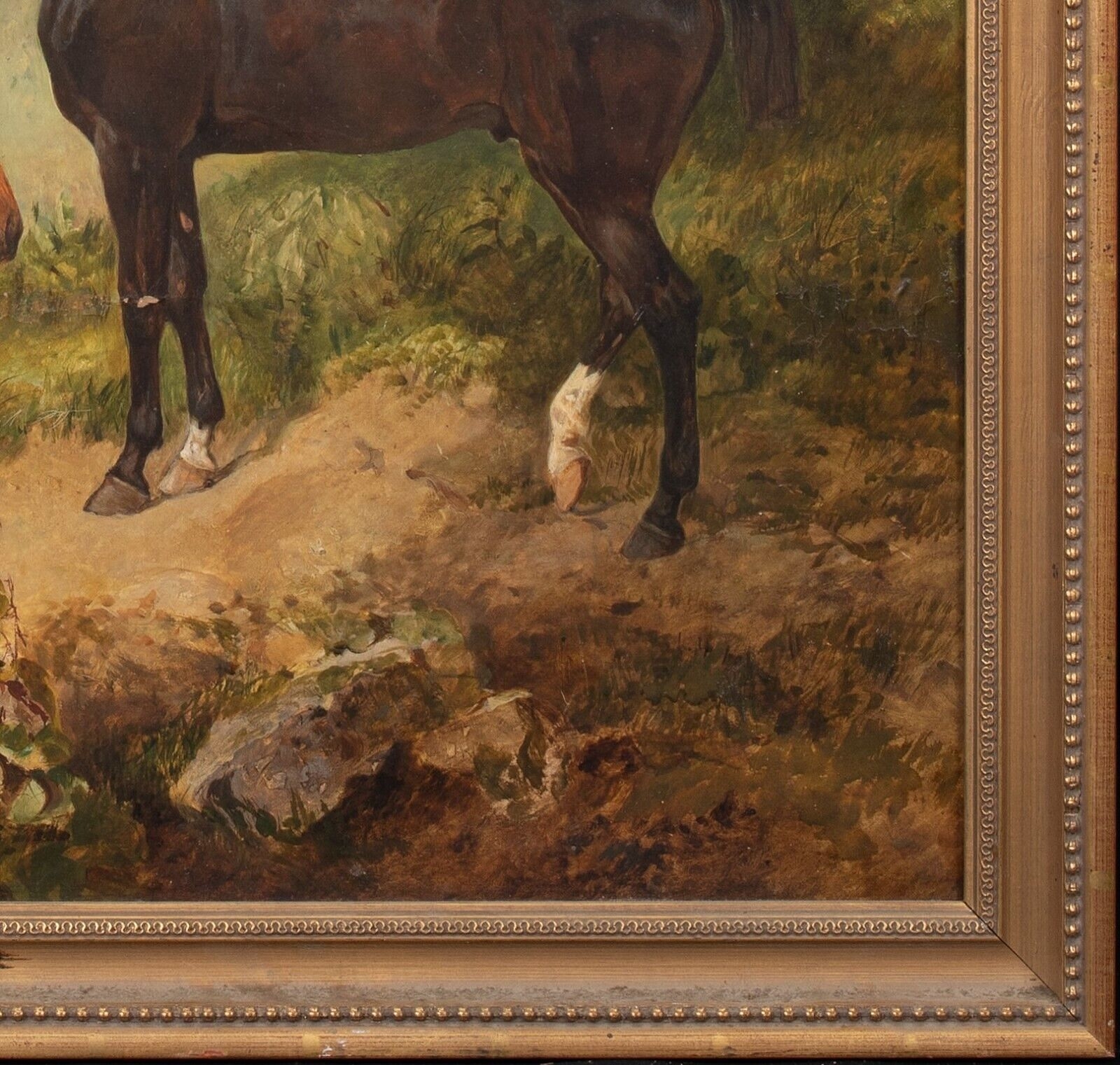 Henry Barraud | THREE HORSES IN A WOODLAND LANDSCAPE OIL PAINTING (19th ...