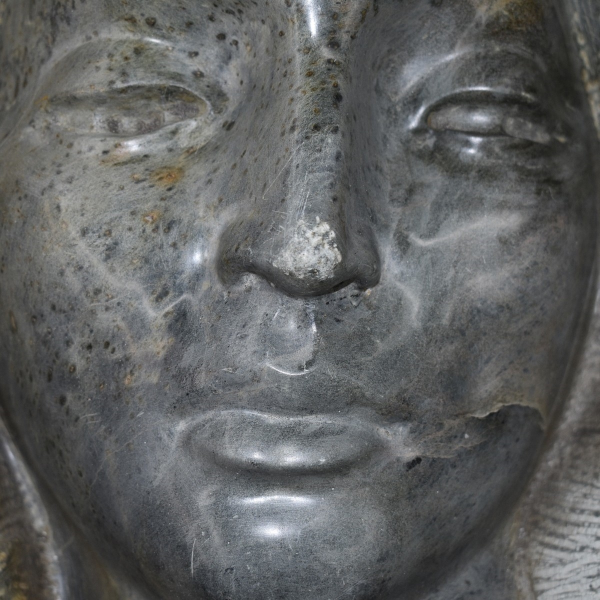 Michael Barkin | Large Carved Alabaster Figural Sculpture of the Visage ...