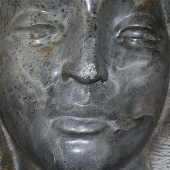 Michael Barkin | Large Carved Alabaster Figural Sculpture of the Visage ...