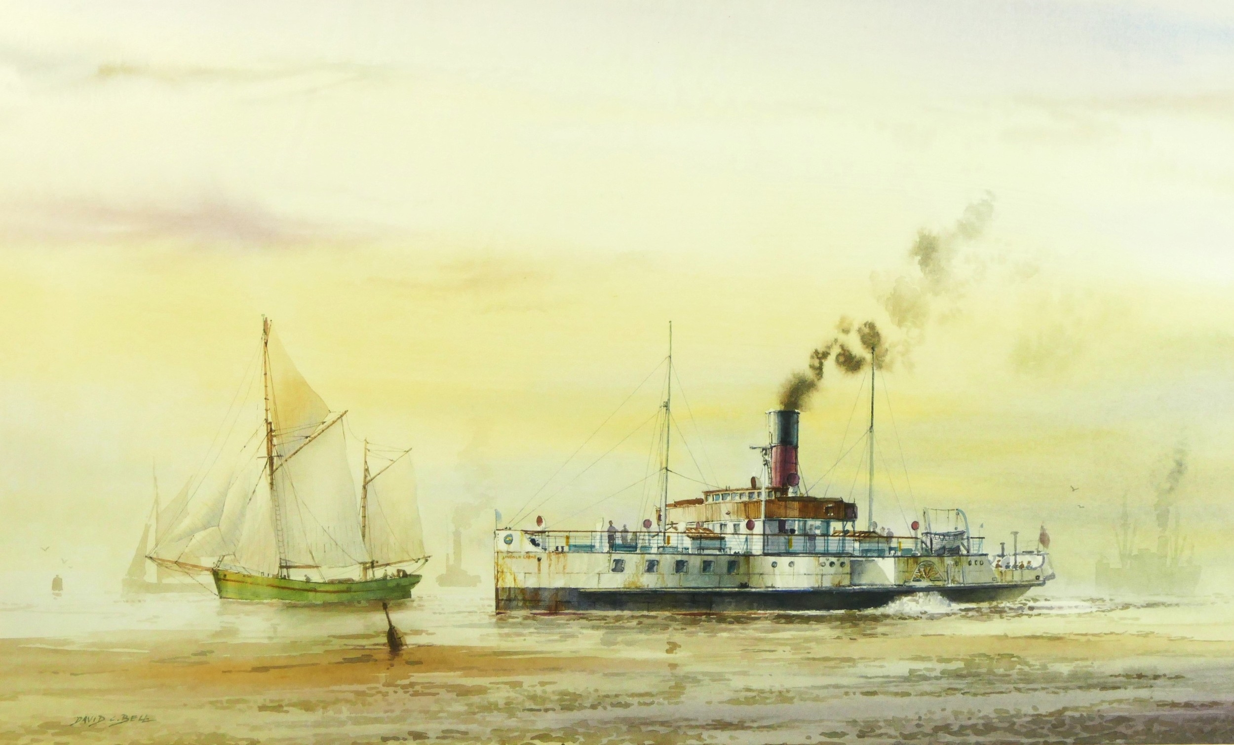 David C. Bell | Lincoln Castle with shipping | MutualArt