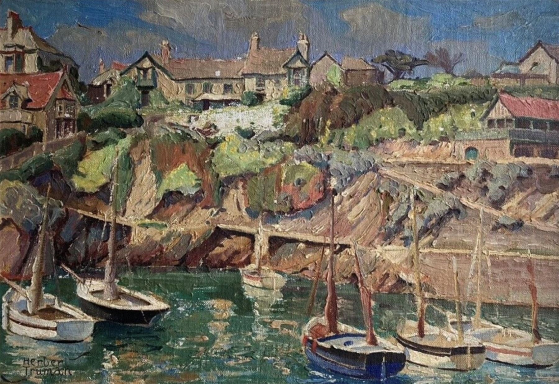 Herbert Truman | Corner of Newquay Harbour | MutualArt