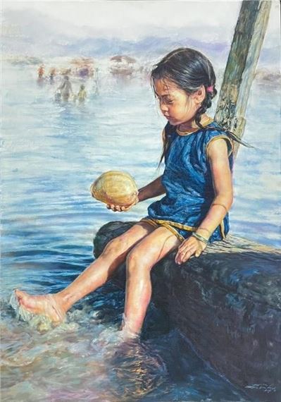 Wai Ming | The Fish Girl at the Sea Side (1938) | MutualArt