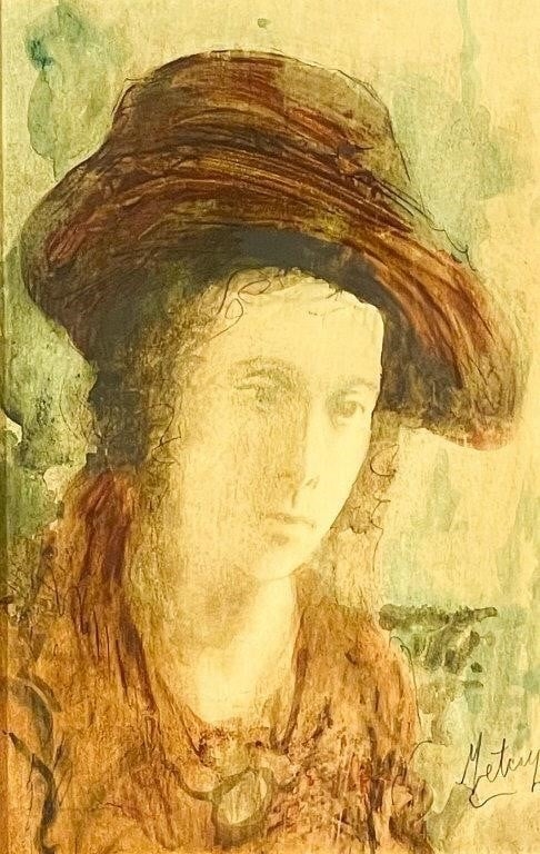 Conger Metcalf | Portrait of Girl In a Hat | MutualArt