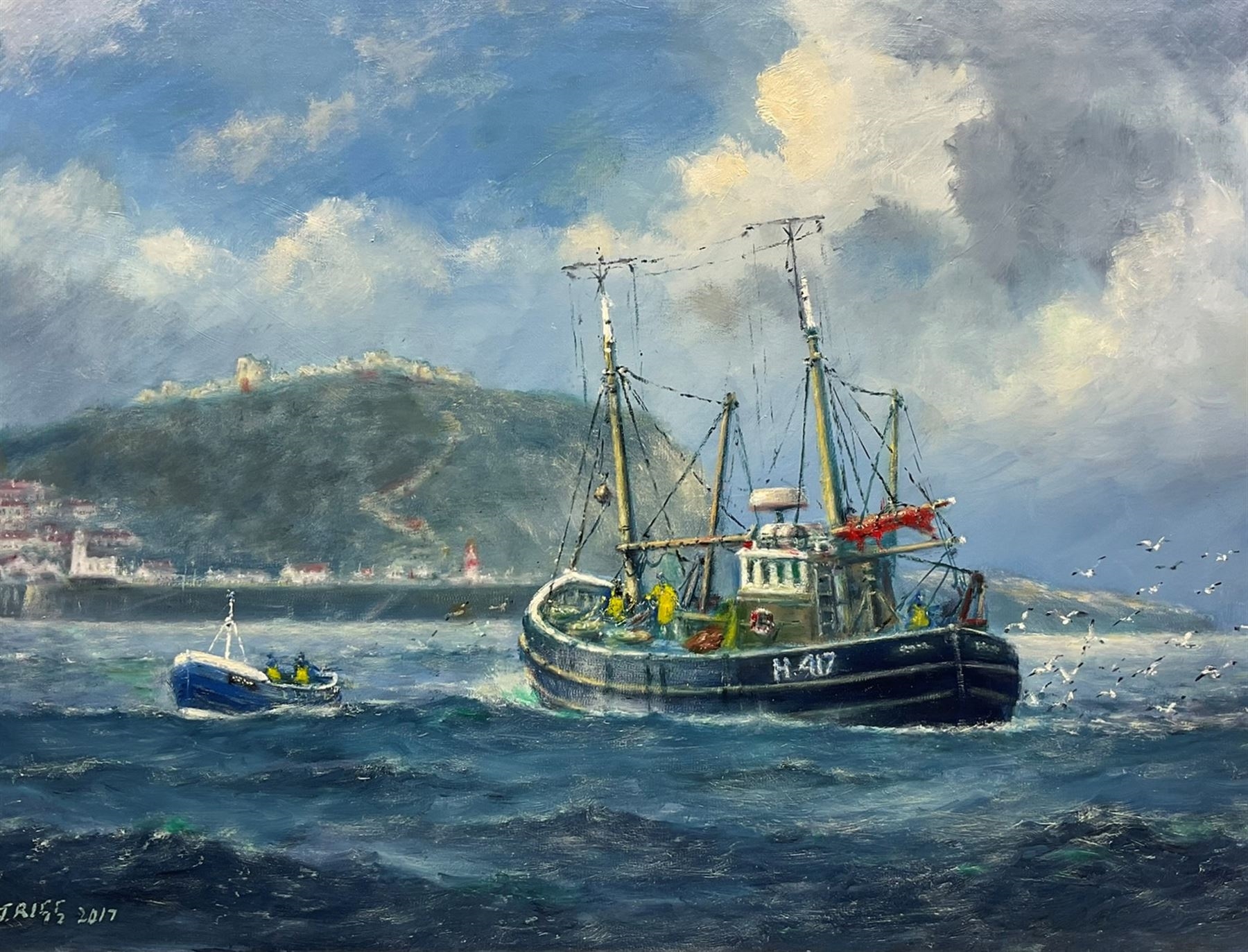 Jack Rigg | Hull Trawler off Scarborough (2017) | MutualArt