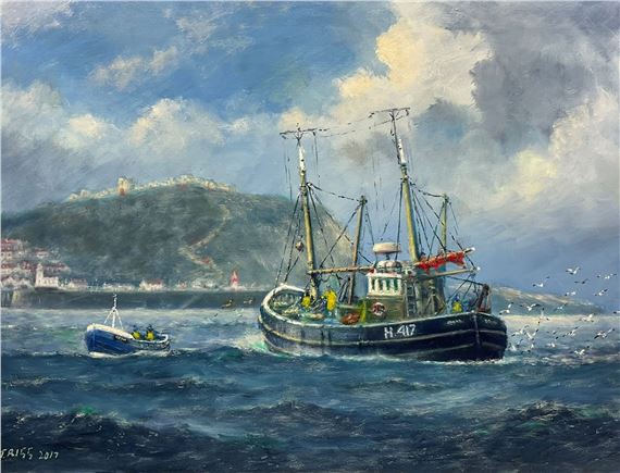 Jack Rigg | Hull Trawler off Scarborough (2017) | MutualArt