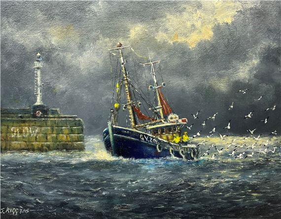 Jack Rigg | First Home' - Grimsby Trawler entering Fraserburgh Harbour ...