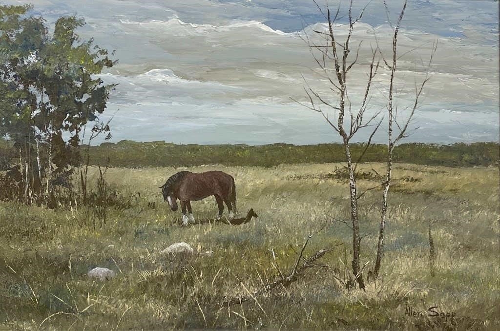 Allen Sapp | Baby Horse is One Week Old (1973) | MutualArt