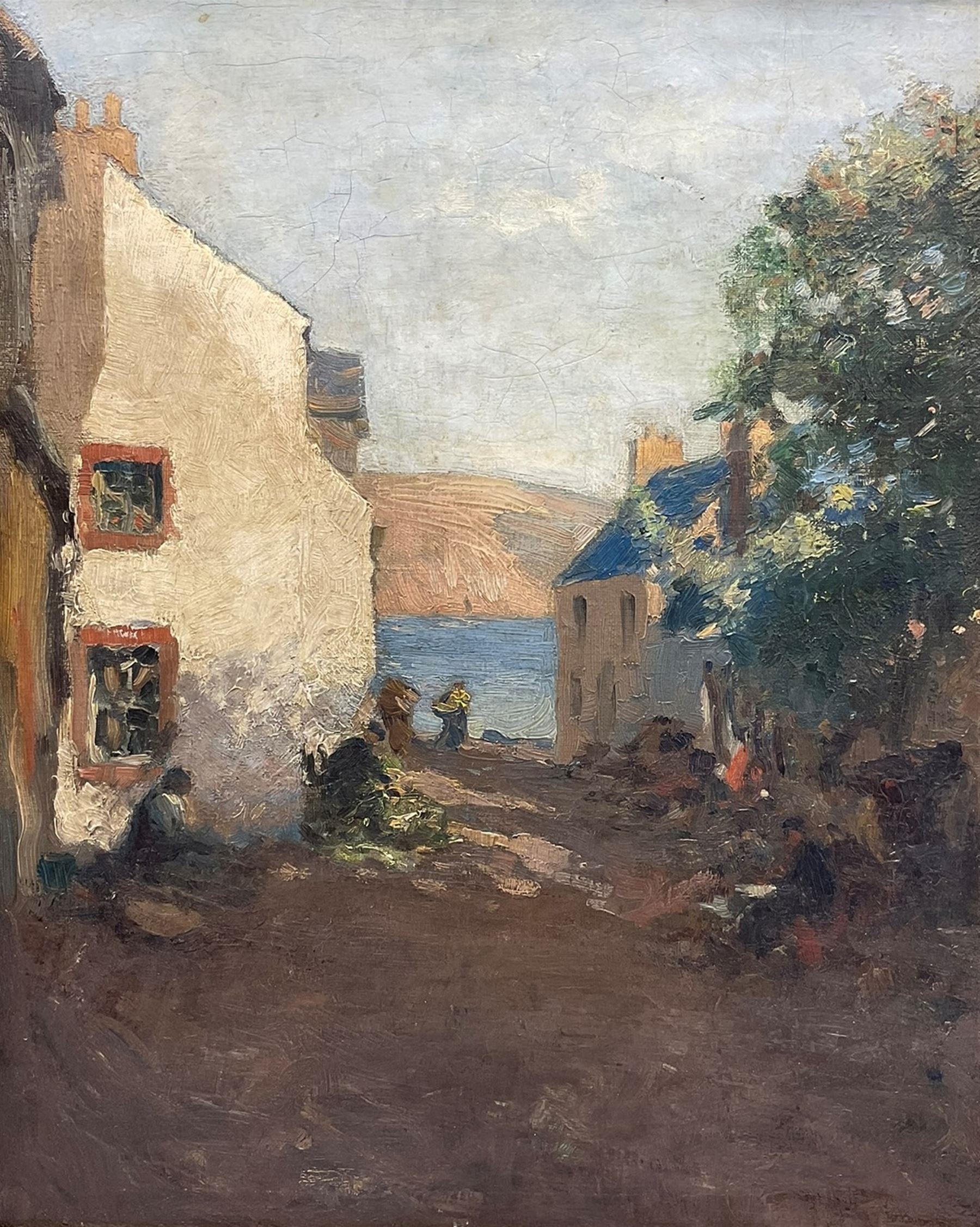 Newlyn School | Seaside Cottages with Fisherfolk | MutualArt