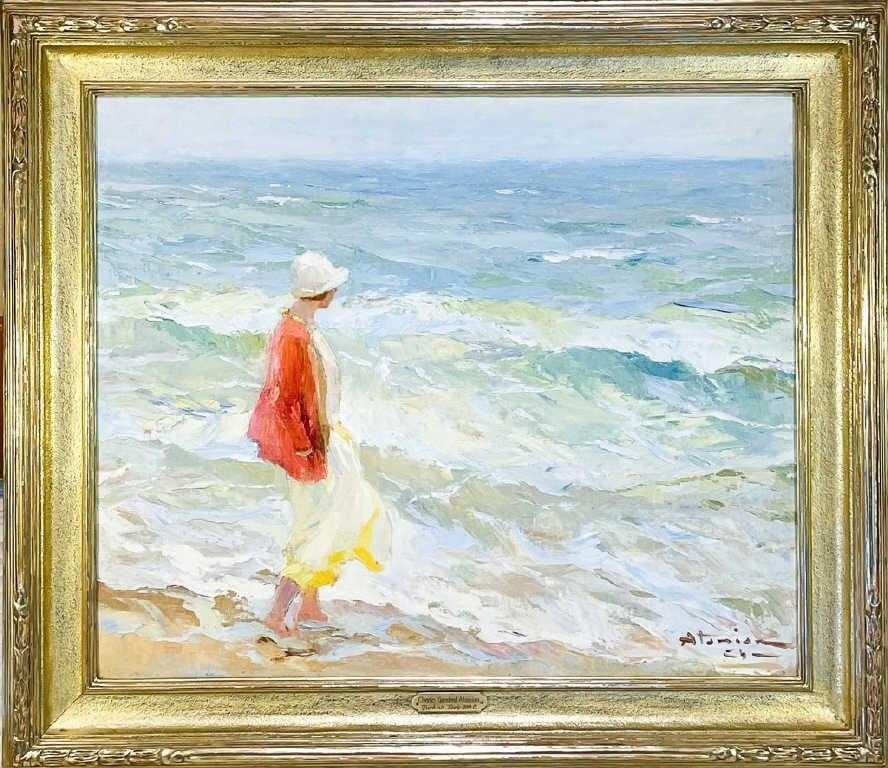 Charles Atamian | Untitled (Girl Along a Beach) | MutualArt