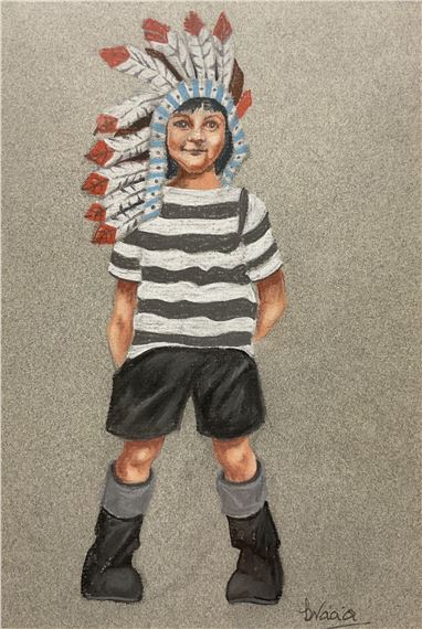 Brian Shields | Self Portrait as a Young Boy with Native American ...