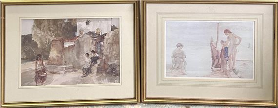 William Russell Flint | 'The passer by and on August morning' | MutualArt