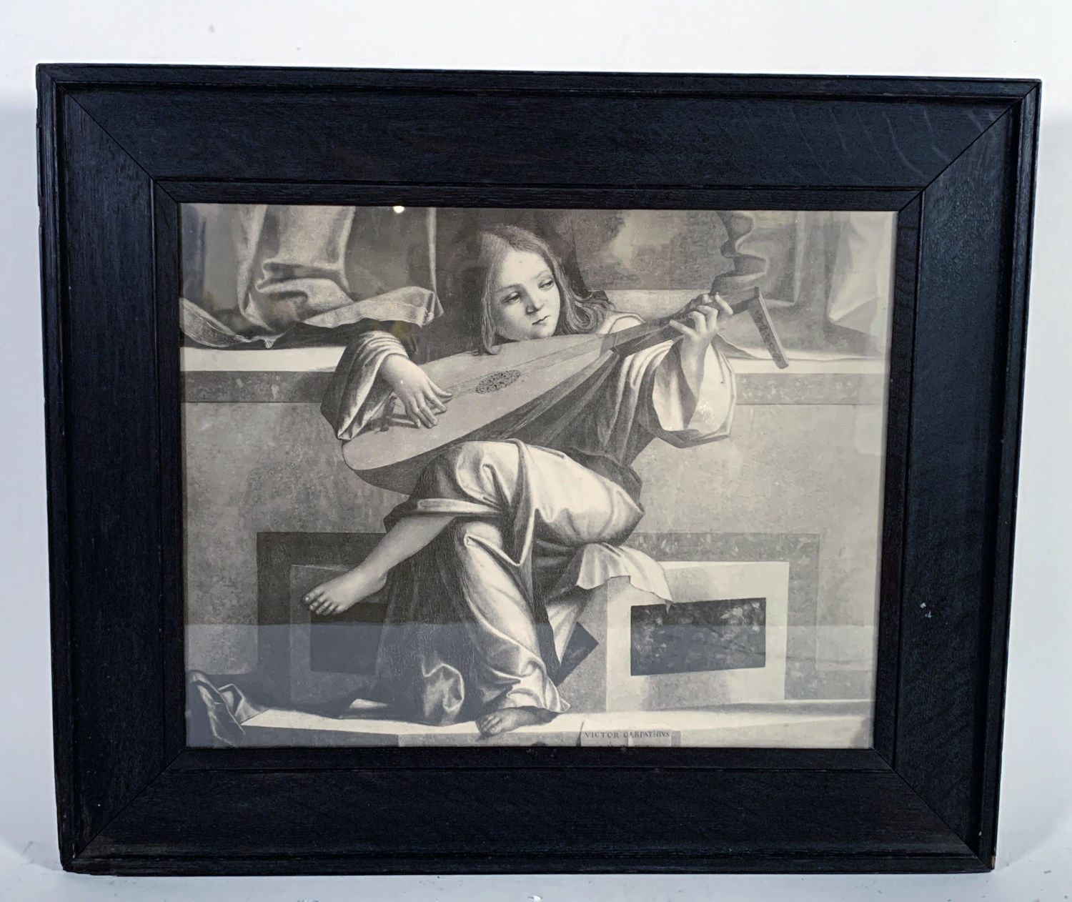 Vittore Carpaccio | VITTORE CARPATHIVS CHILD PLAYING LUTE PRINT | MutualArt