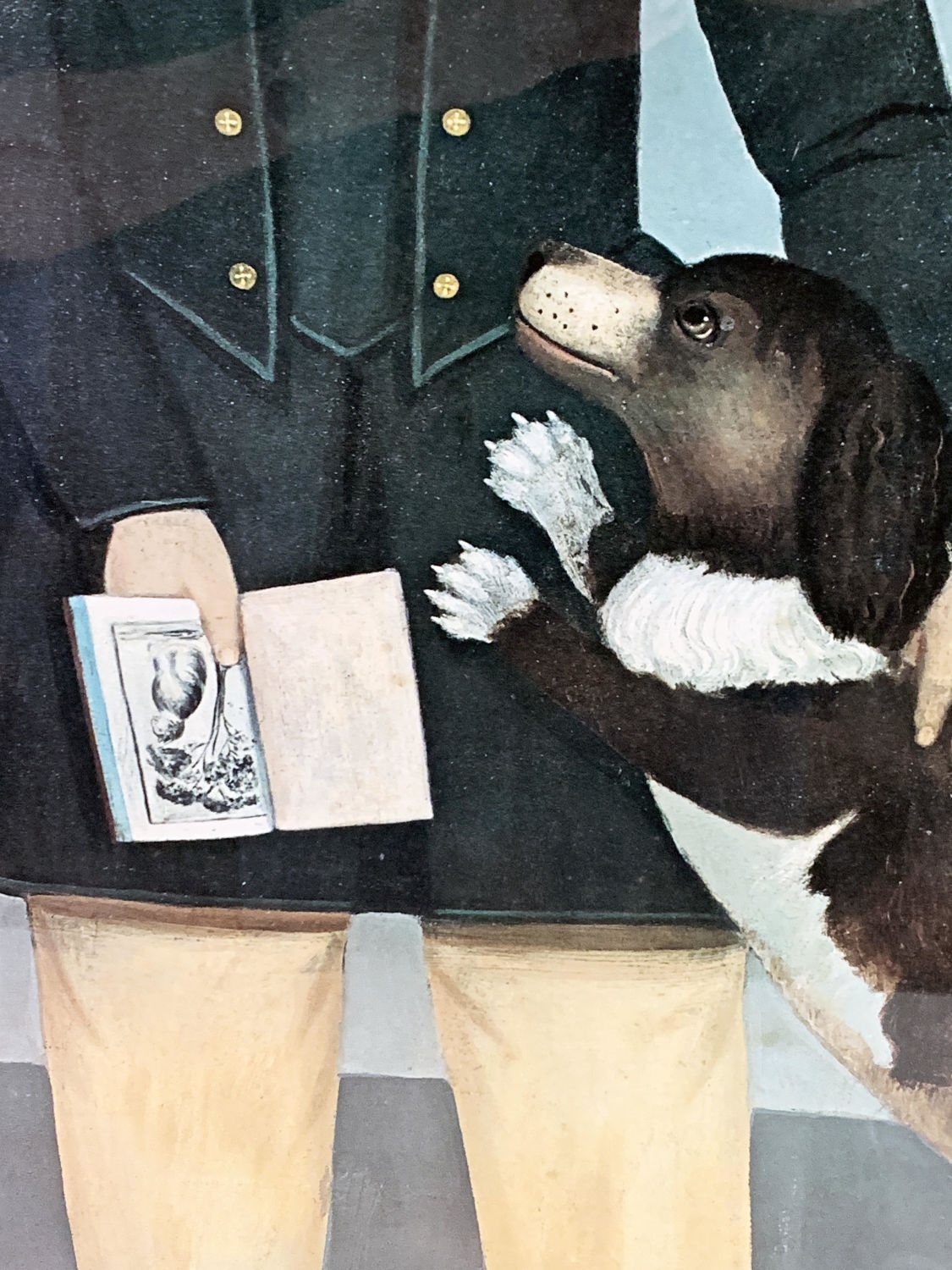 Samuel Miller | PRINT OF AMERICAN FOLK ART PAINTING OF CHILD WITH DOG ...
