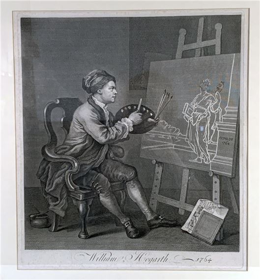 William Hogarth | WILLIAM HOGARTH ENGRAVING PORTRAIT OF HOGARTH WITH ...