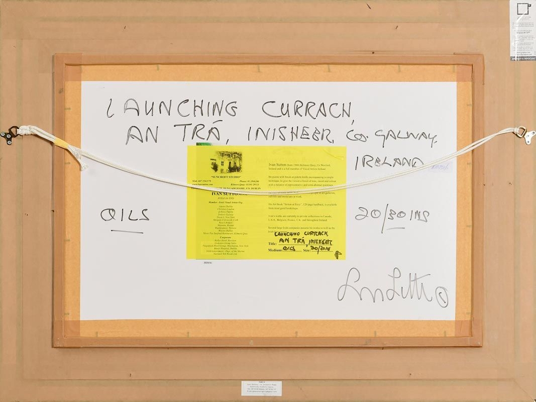 Ivan Sutton | Launching Currach, An Tra, Inisheer, Co. Galway | MutualArt