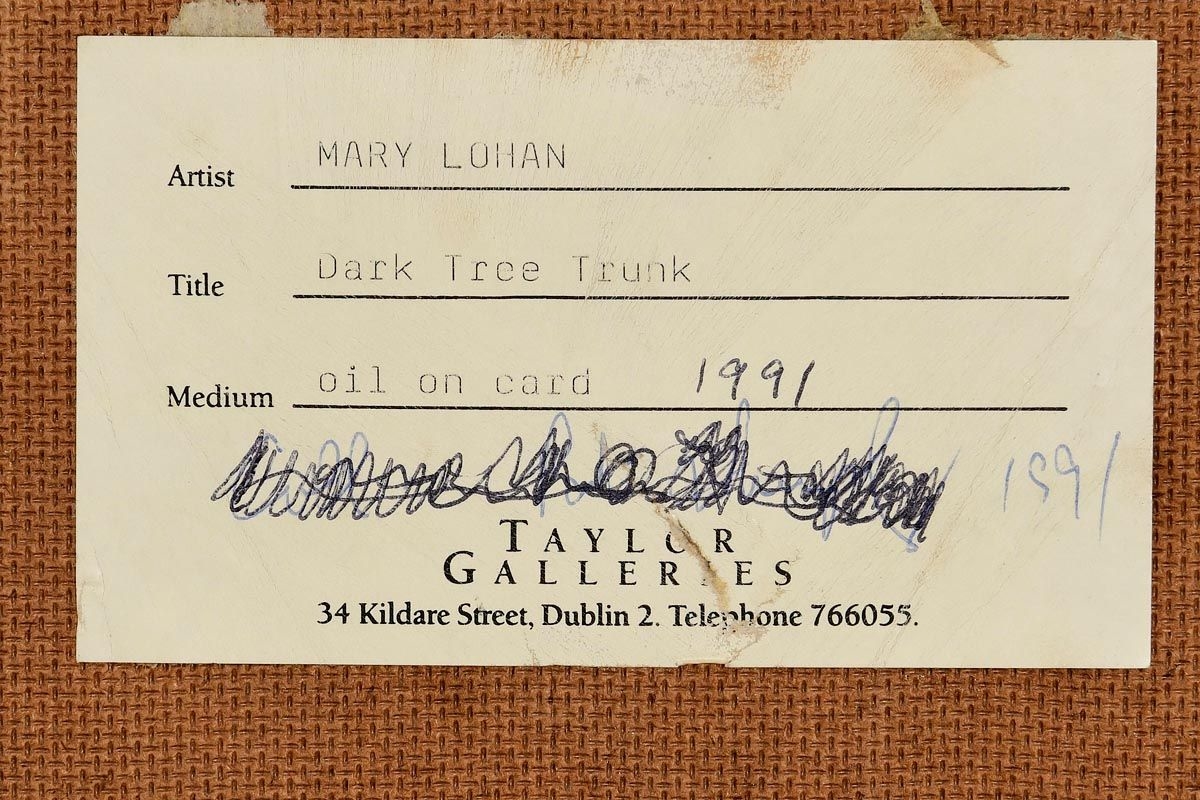 Mary Lohan | Dark Tree Trunk | MutualArt