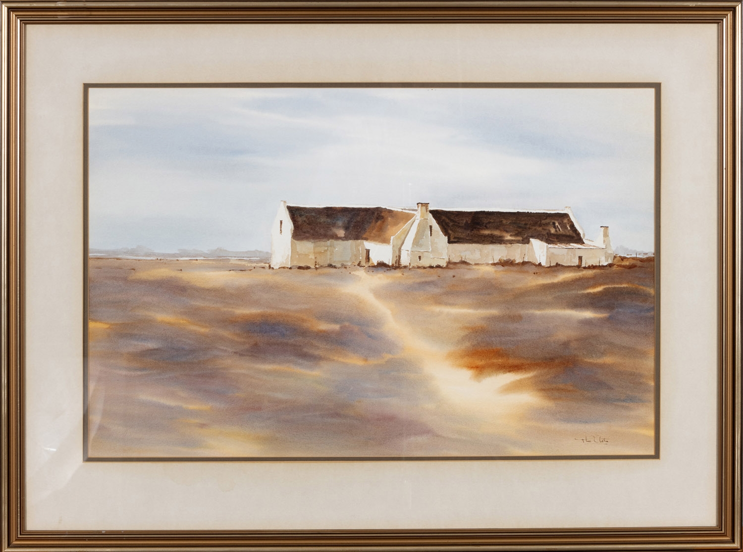 Phillip Cloete | farmhouse in landscape | MutualArt