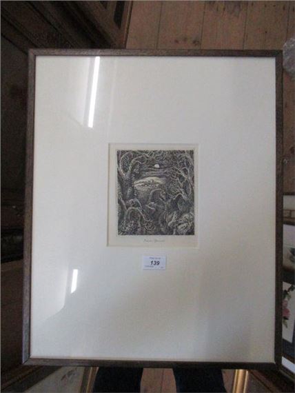 Robin Tanner | moonlit scene through trees | MutualArt