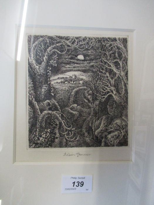 Robin Tanner | moonlit scene through trees | MutualArt