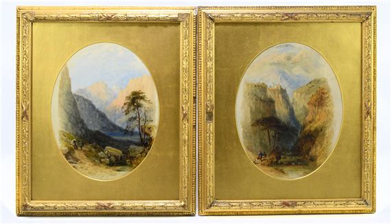 James Baker Pyne | European mountain scenes with figures | MutualArt